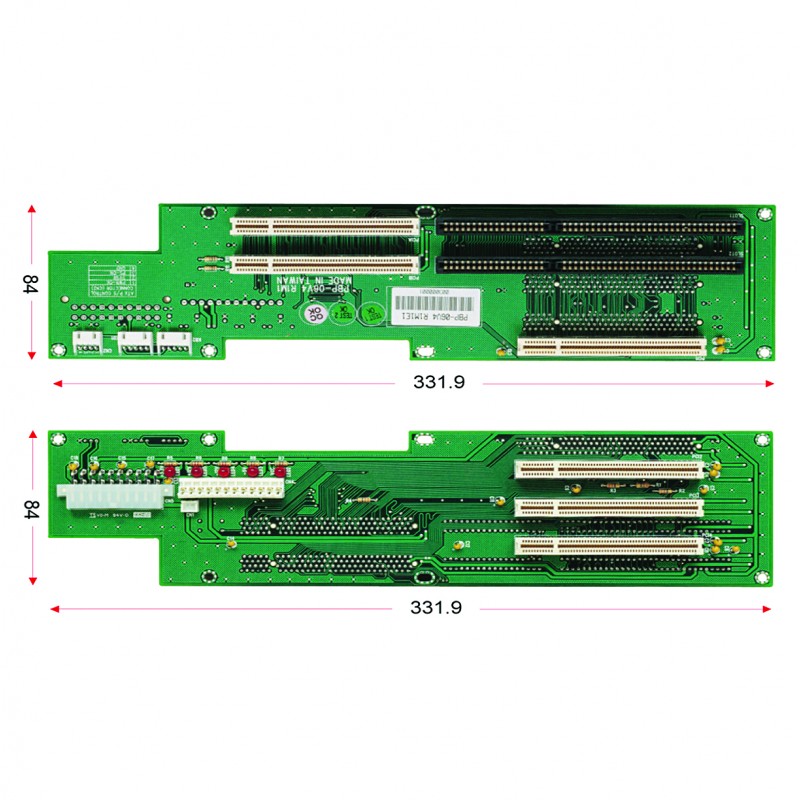 PBP-06V4 / Backplanes PICMG1.0 - Vertical 6-slot (4x PCI)