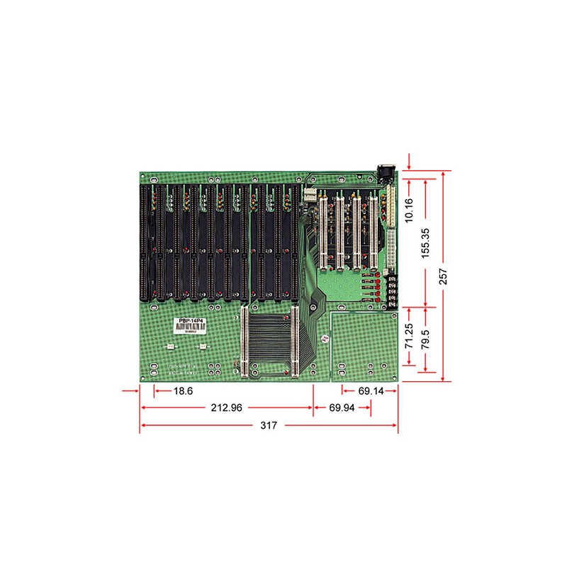 PBP-14P4 / Backplanes PICMG1.0 - 14-slot (4x PCI)