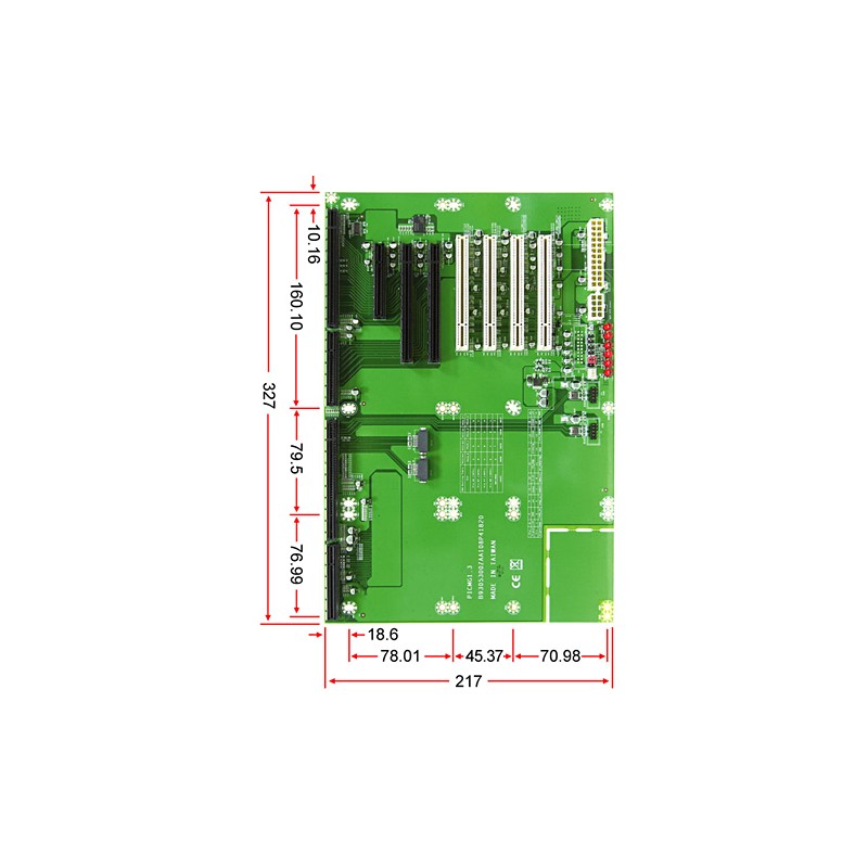 PBPE-08P41 / Backplanes PICMG1.3 Server grade - 8-slot [PCIe x8 (1, x4 ...