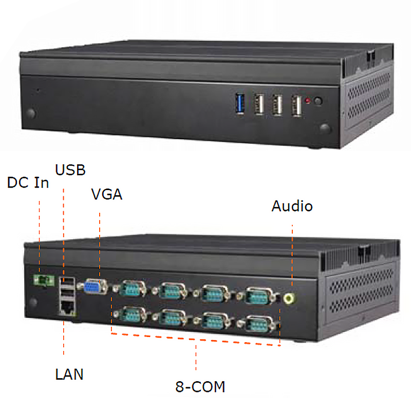 OEM-A1204 / PC Industrial Embebido FANLESS - Intel® Celeron J1900