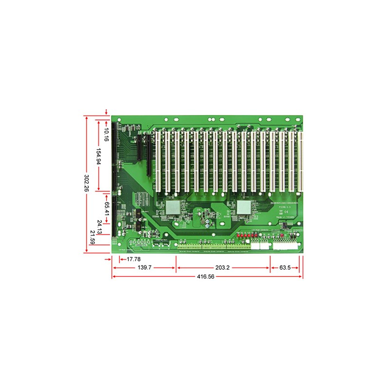 PBPE-19AG64 / Backplanes PICMG1.3 Server grade - 19-slot [PCIe x16 (1 ...