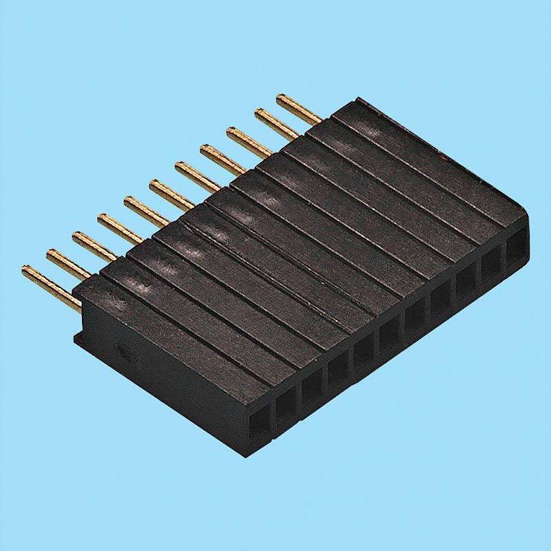 1277 / Conector hembra pcb recto simple fila 8.50 mm - paso 1,27 mm