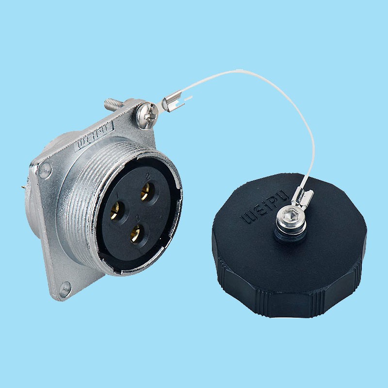WS-Z | Square flange receptacle - Weipu WS Series
