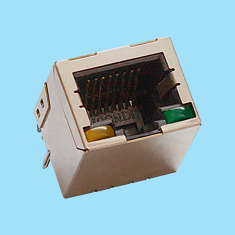 7695 / Jack telefónico FCC-68 Recto [Con LED - Con apantallamiento ...