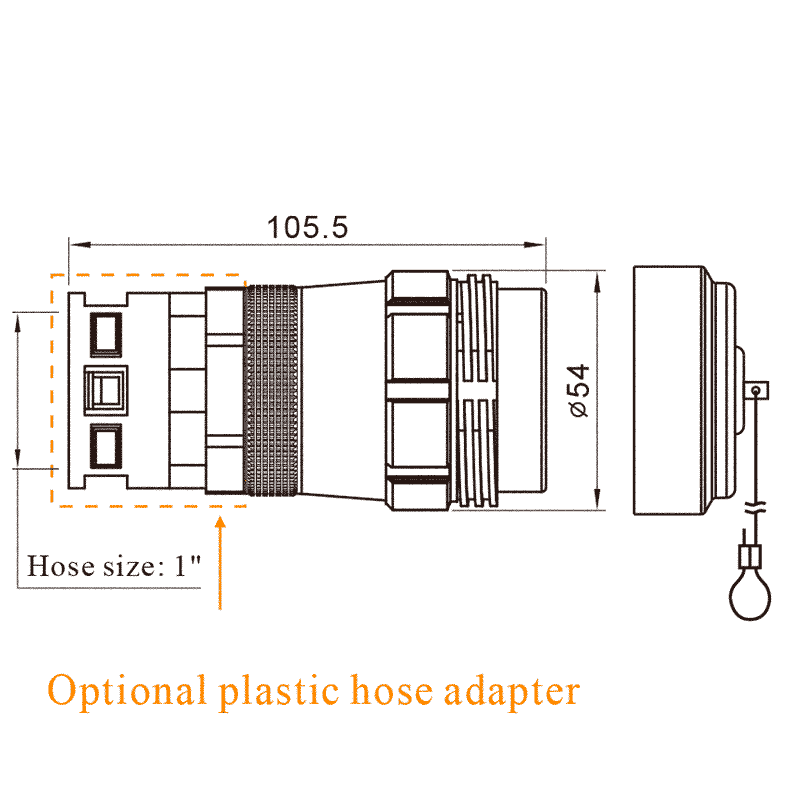 WL52K19TADI | Female cable connector – Plug for PG29 Plastic hose ...