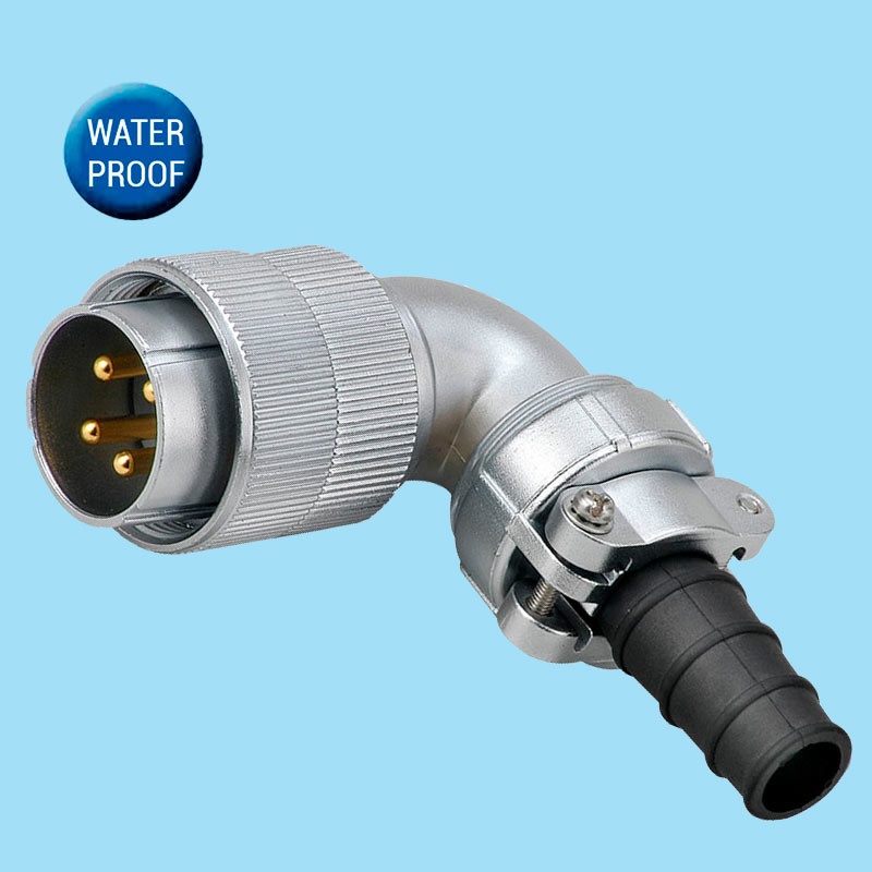 WF-TV | Plug with angled back shell and rubber sleeve IP65
