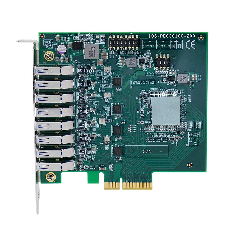 PCIe-USB381F / 8-Port USB 3.1 Gen1 Frame Grabber Expansion Card