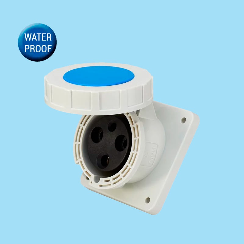 63A-IP67 | CEE Panel mounted socket 15° angled