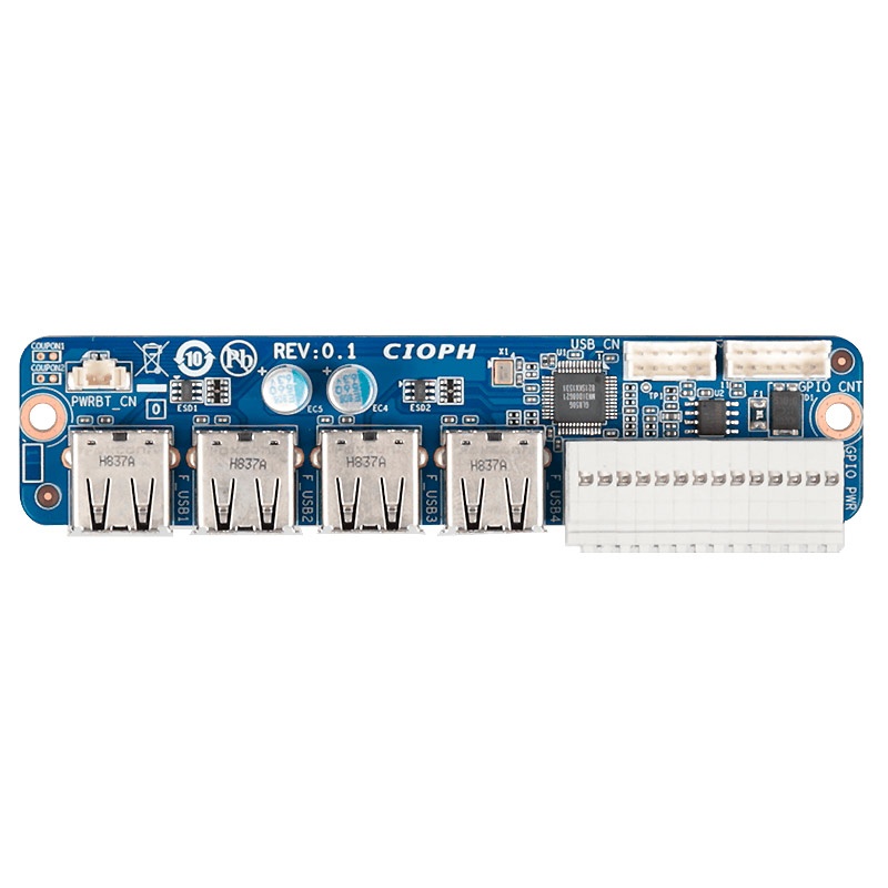 CIOPH-SI / I/O Converter Board with 4 x USB 2.0 Ports, 1 x GPIO Connector