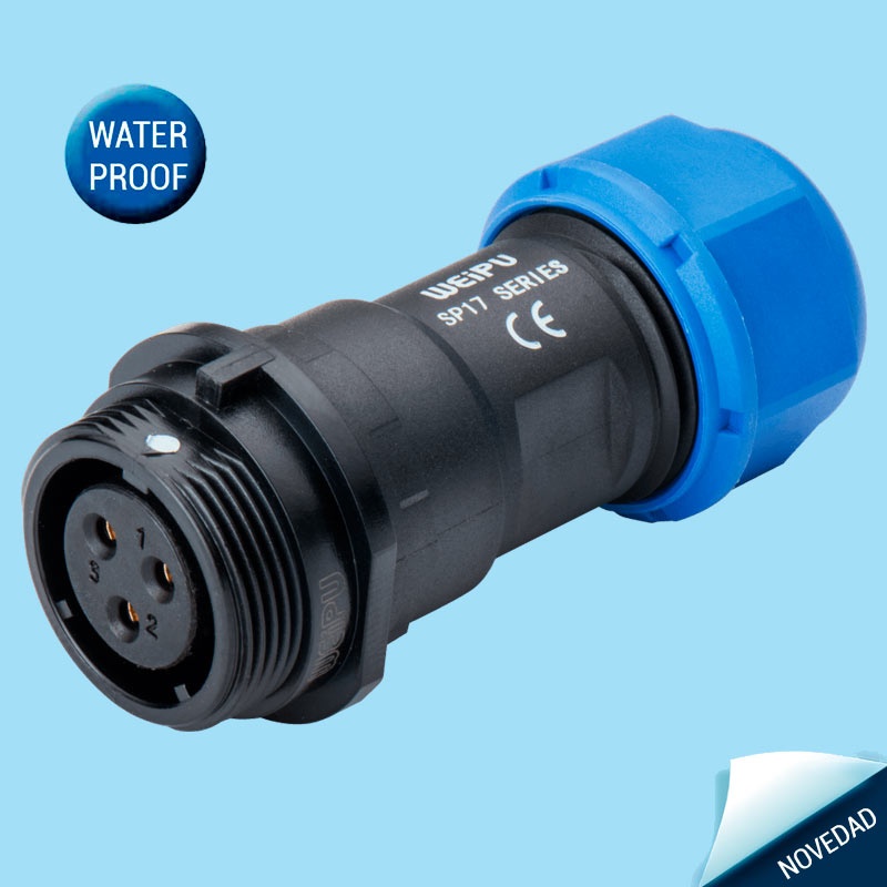 SP1711CB/S | In-line cable connector female (Screw)