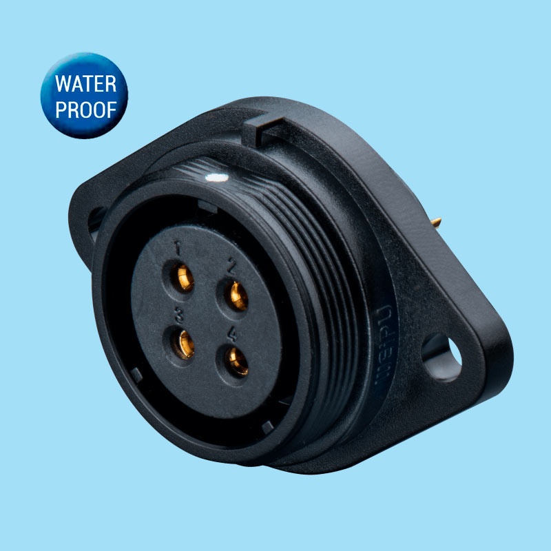 SP2513/S | 2-hole flange | Cable connector IP68 | Weipu SP25 series