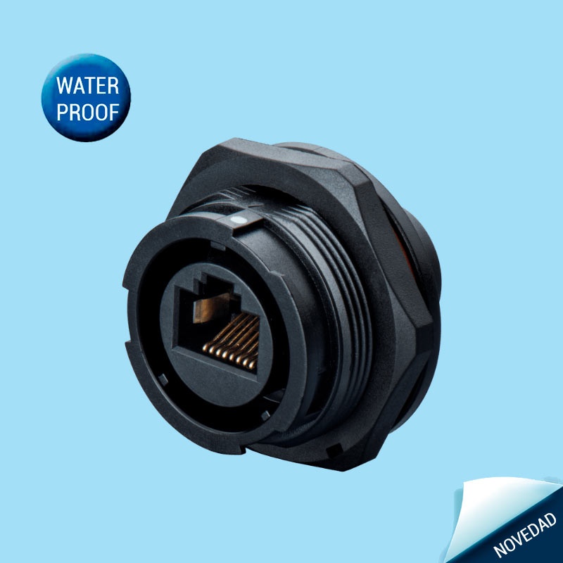 SY2515/SRJ45 | Front-nut mount receptacle with RJ45 adapter | Weipu SY25