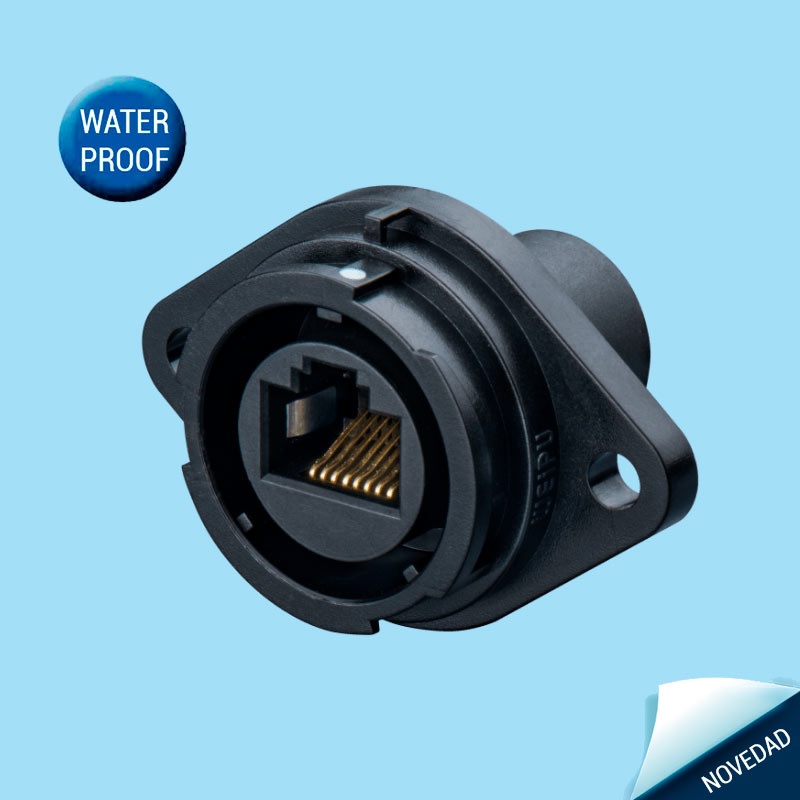 SY2513/SRJ45 | 2-hole flange receptacle with RJ45 adapter | Weipu SY25