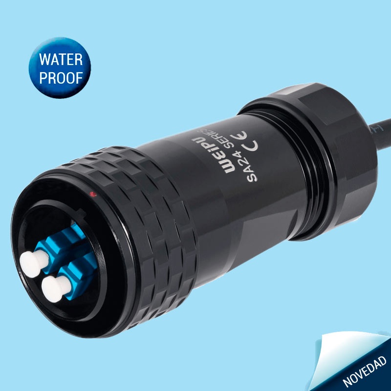 SA2410/PLC | Plug with LC adapter | Weipu SA24 Data IP67