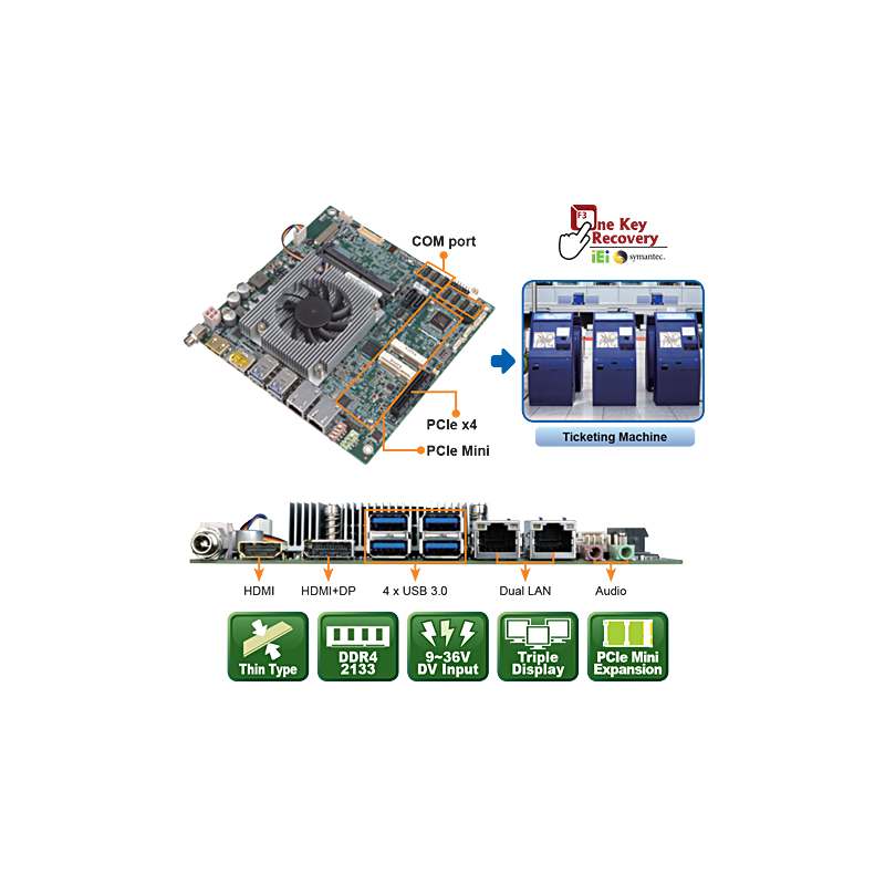 AC-MI04-0001 / Skylake processor. Intel 6ª Gen. Ci3/Ci5/Ci7 ULT(15W)