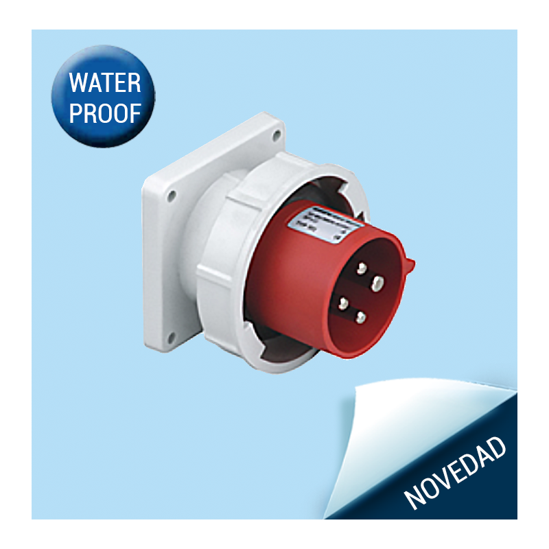 16A/32A-IP67 | CEE Panel mounted inlet (with CEE/IEC 60309-1, 60309-2)